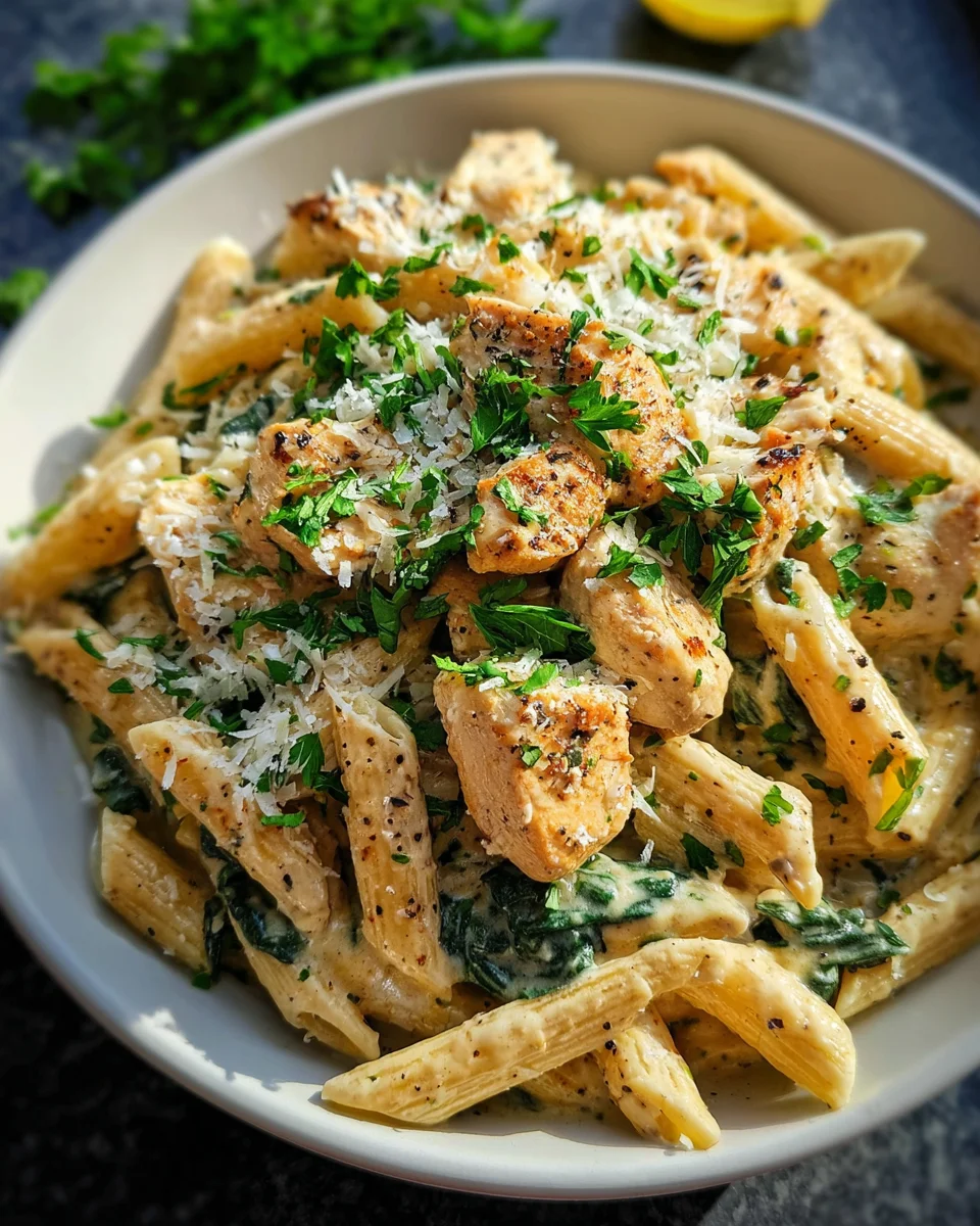 Healthy Garlic Parmesan Chicken Pasta - The Perfect Comfort Dish